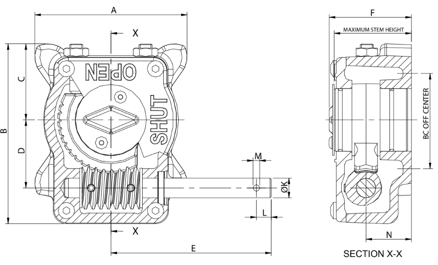 Rotork R242 Series Gear Box
