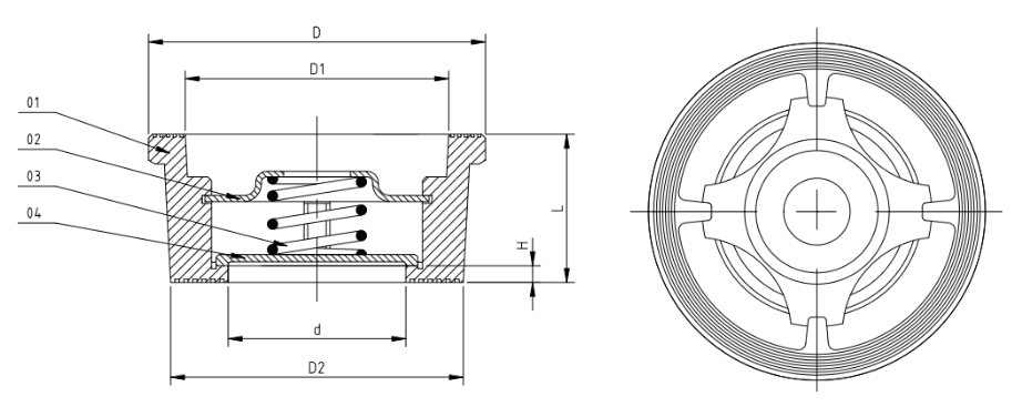 Wafer Inline Single Disc Check Valve